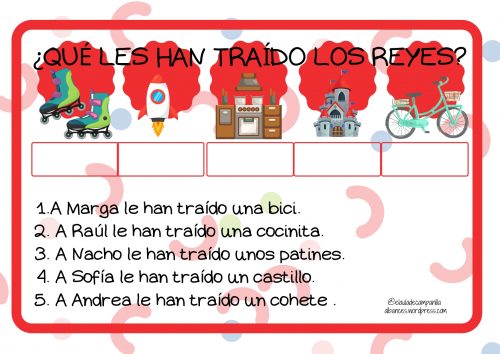 Comprensión lectora en el primer ciclo ¿Qué le han traído los Reyes ...