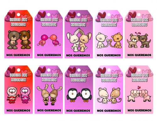 ETIQUETAS especial SAN VALENTÍN - DIA DEL AMOR Y LA AMISTAD ...