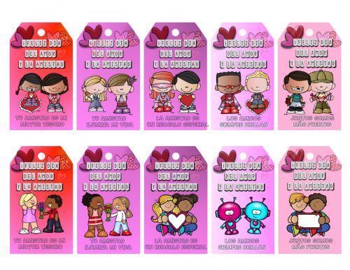 ETIQUETAS especial SAN VALENTÍN - DIA DEL AMOR Y LA AMISTAD ...