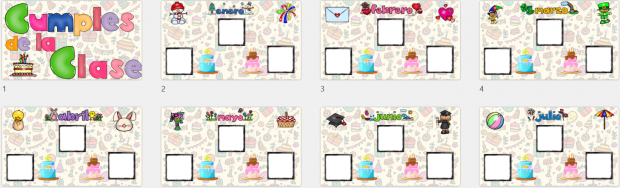 Carteles para celebrar los cumples de nuestros alumnos por meses varios ...