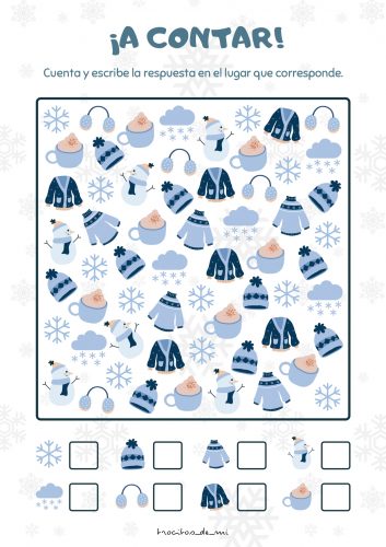 Libro de fichas para trabajar el invierno los primeros días de clase ...