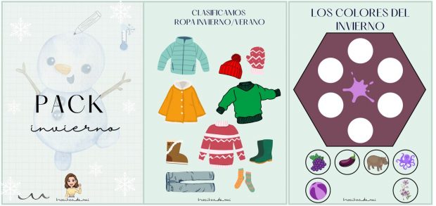 Mega pack 65 pag. de fichas para imprimir temática invierno ...