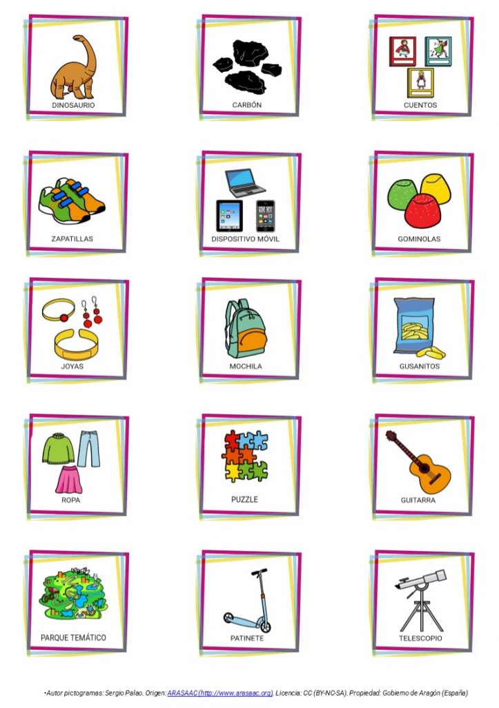 Carta inclusiva con pictogramas para los reyes magos -Orientacion Andujar