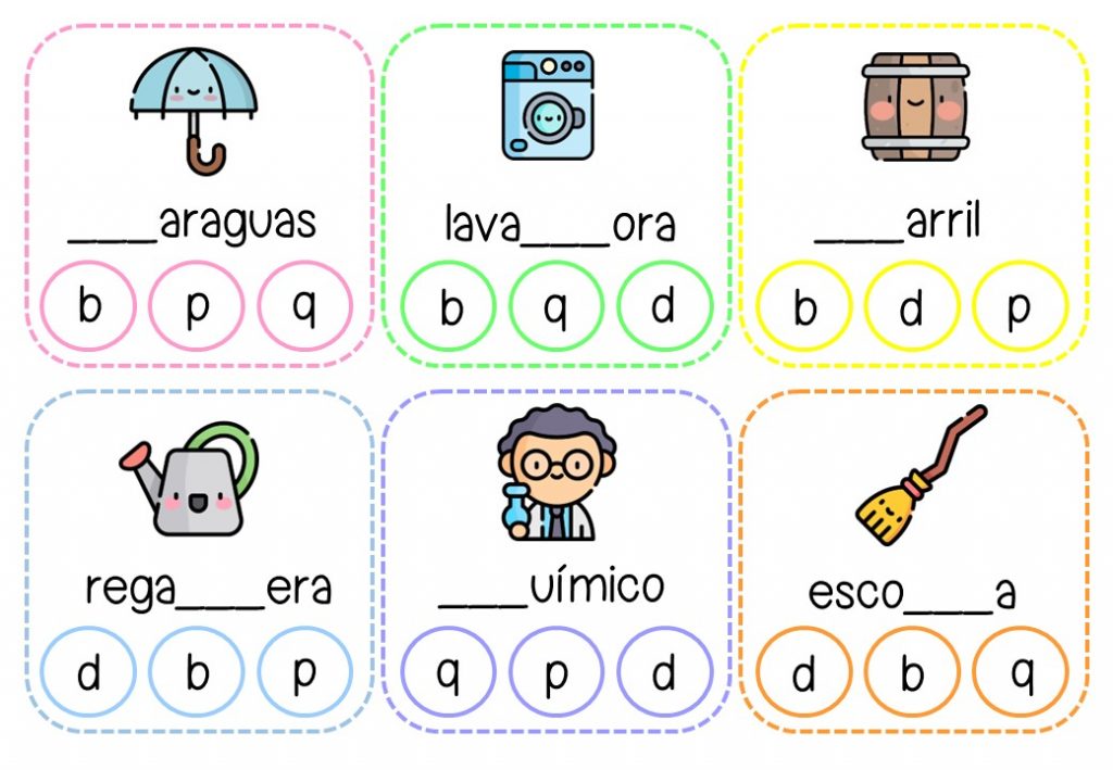 Trabajamos la diferenciación de letras p-b-d-q -Orientacion Andujar