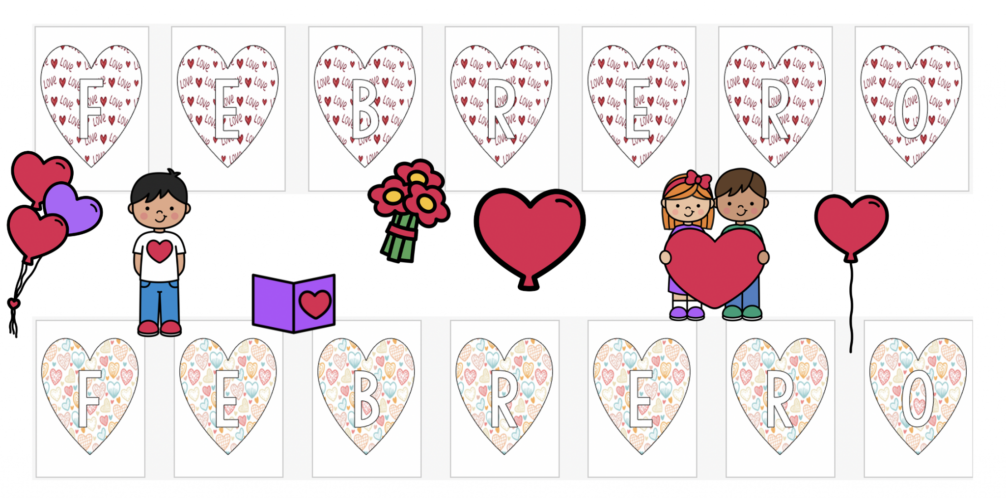 BONITO BANNER PARA DECORAR TU CLASE EL MES DE FEBRERO -Orientacion Andujar