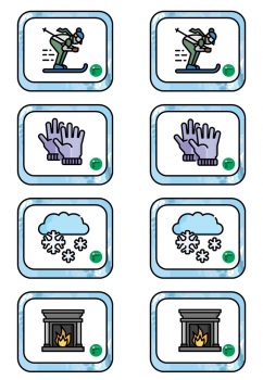 Divertido memory con vocabulario e imagenes de invierno -Orientacion ...