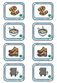 Divertido memory con vocabulario e imagenes de invierno -Orientacion ...