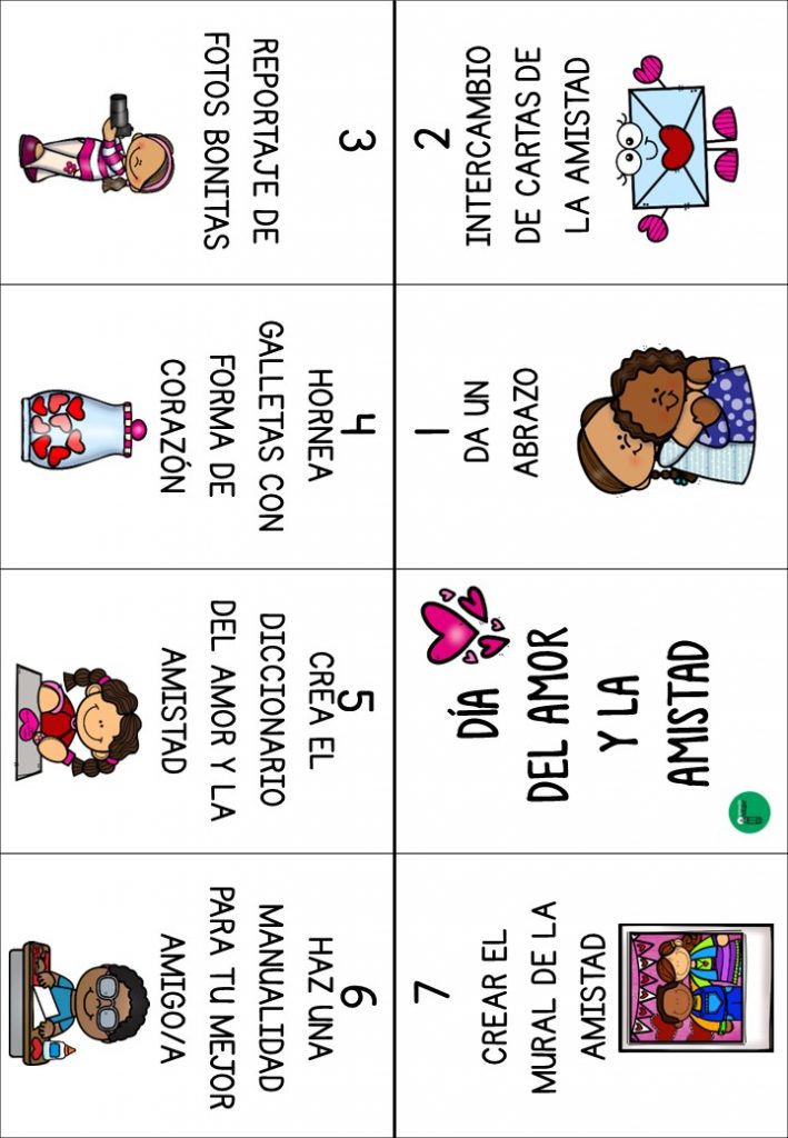 Minilibro manipulativo : Dinámicas para el día del amor y la amistad ...