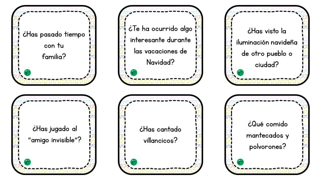 Pack de tarjetas conversacionales sobre las vacaciones de Navidad ...
