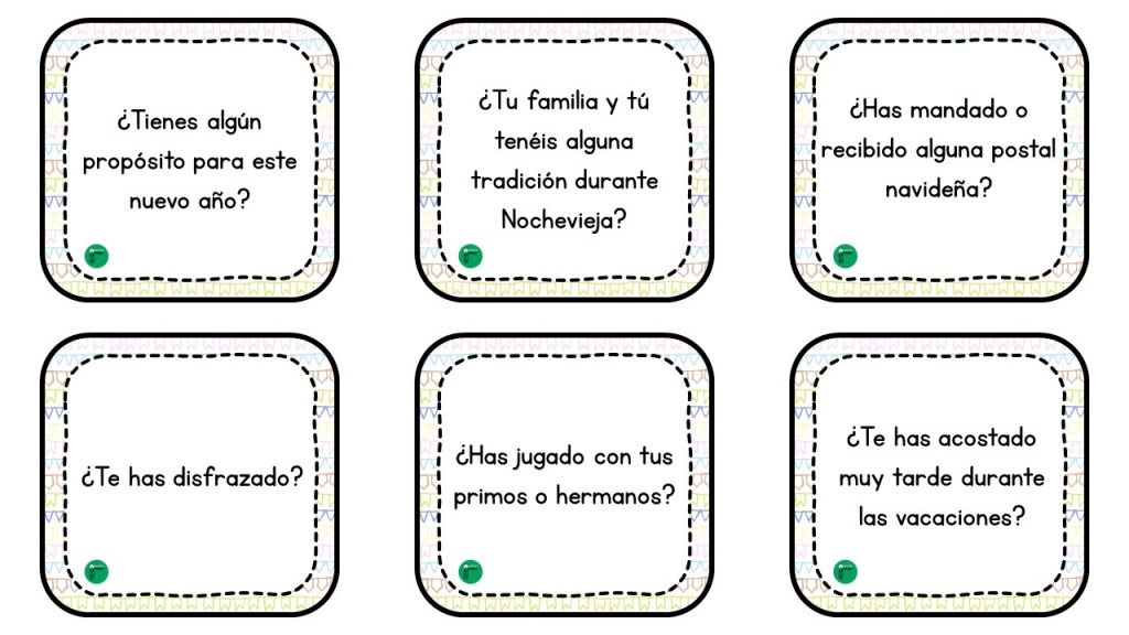 Pack de tarjetas conversacionales sobre las vacaciones de Navidad ...