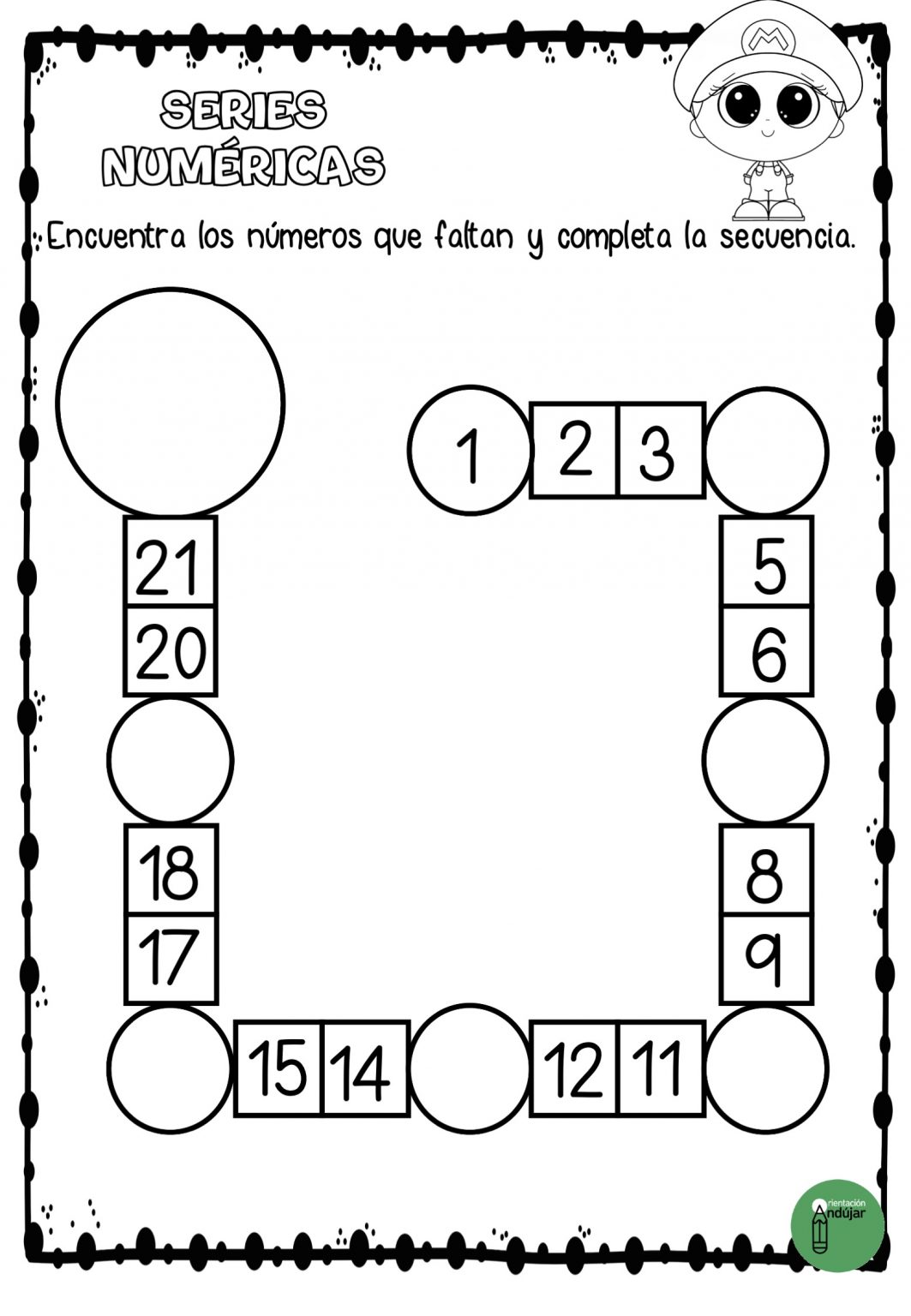 Completamos las siguientes secuencias numéricas primer ciclo de ...