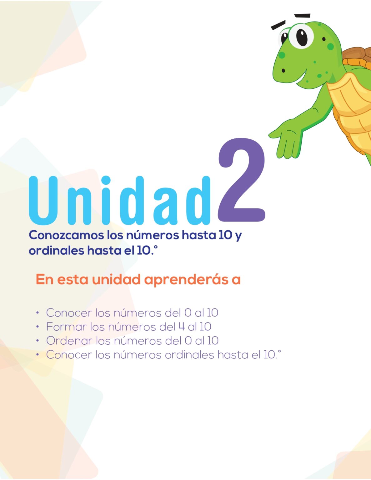 Cuaderno de trabajo Conozcamos los números hasta 10 y ordinales hasta ...