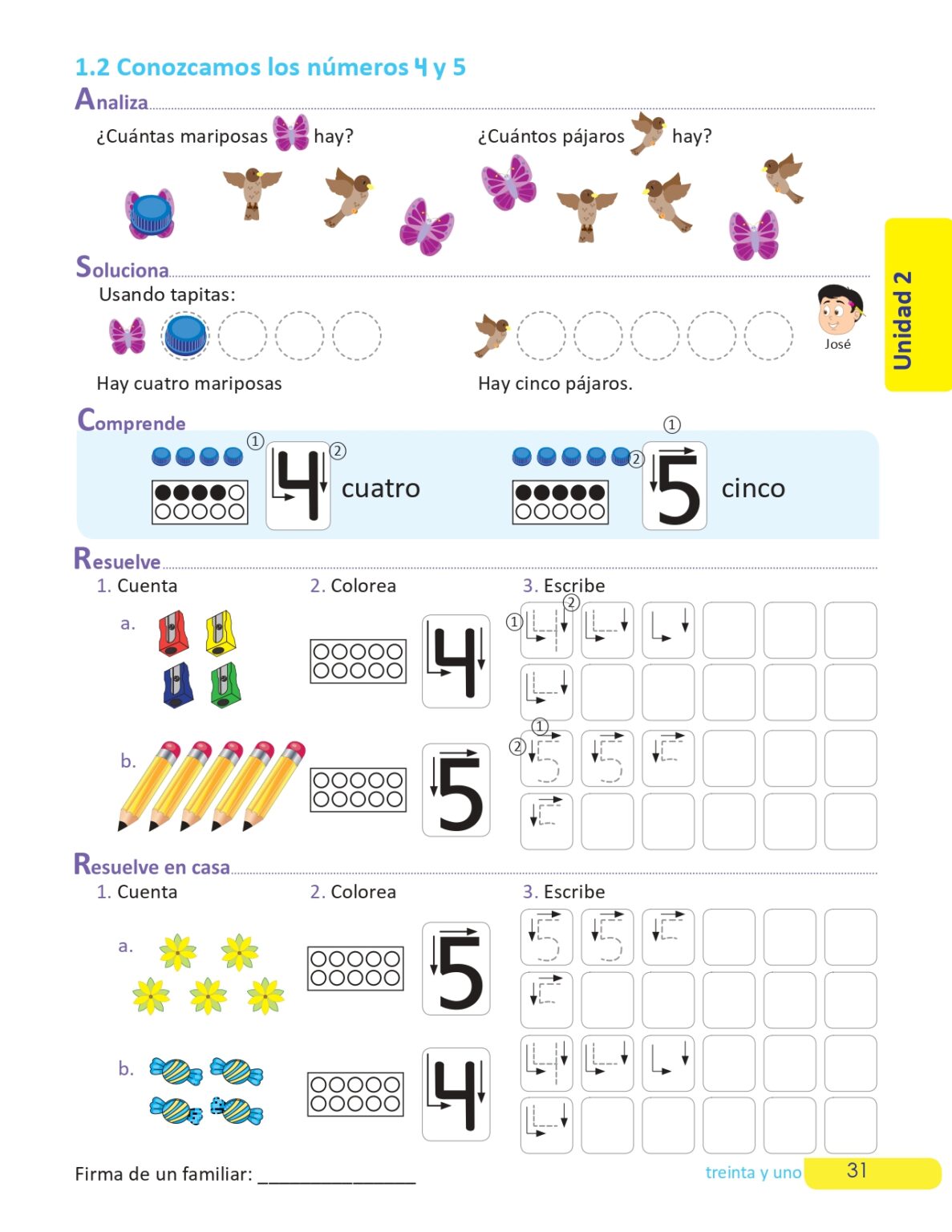 Cuaderno de trabajo Conozcamos los números hasta 10 y ordinales hasta ...
