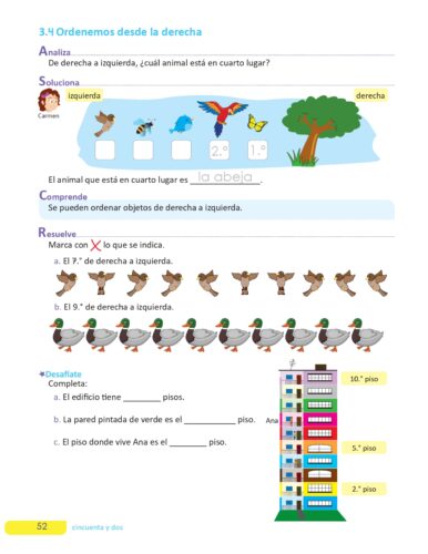 Cuaderno de trabajo Conozcamos los números hasta 10 y ordinales hasta ...