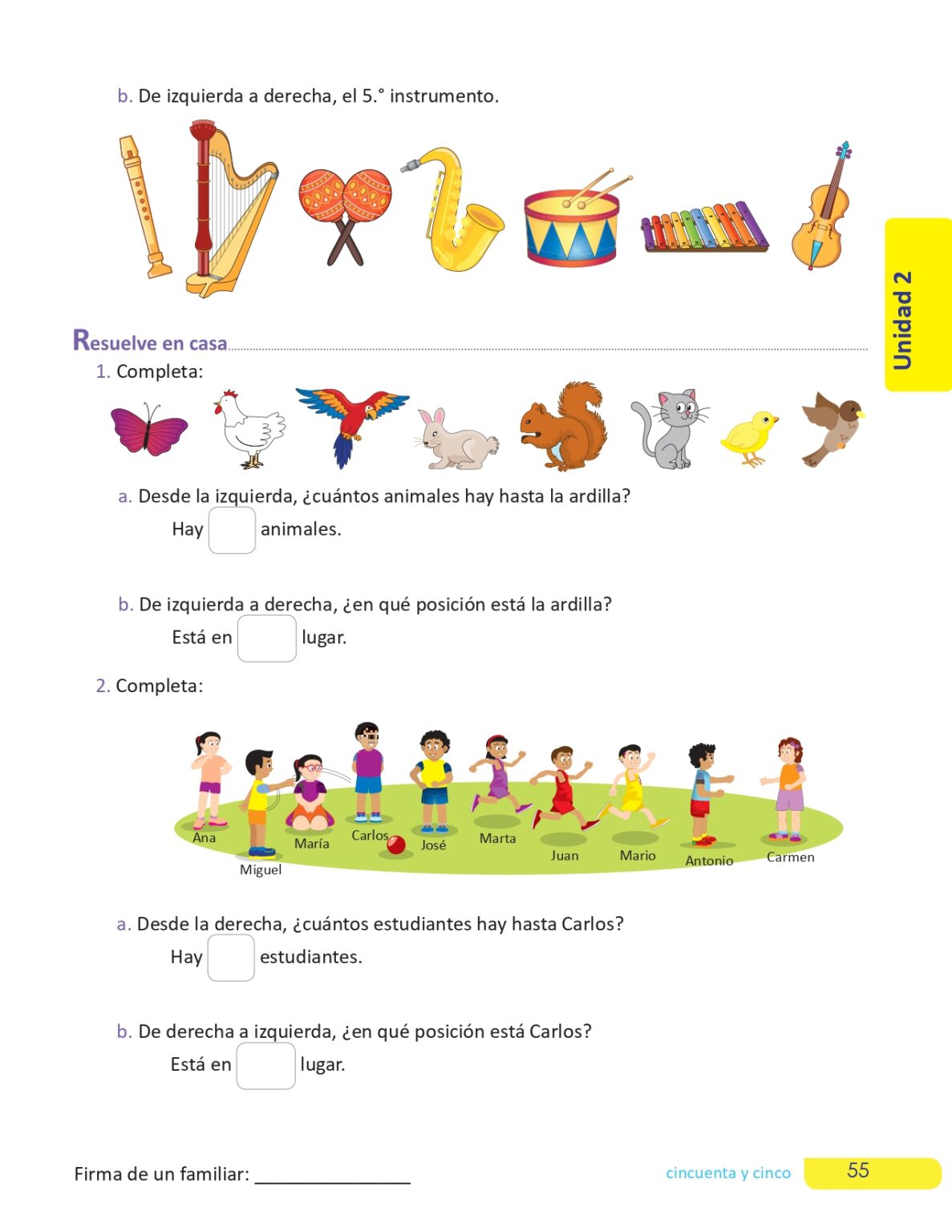 Cuaderno de trabajo Conozcamos los números hasta 10 y ordinales hasta ...