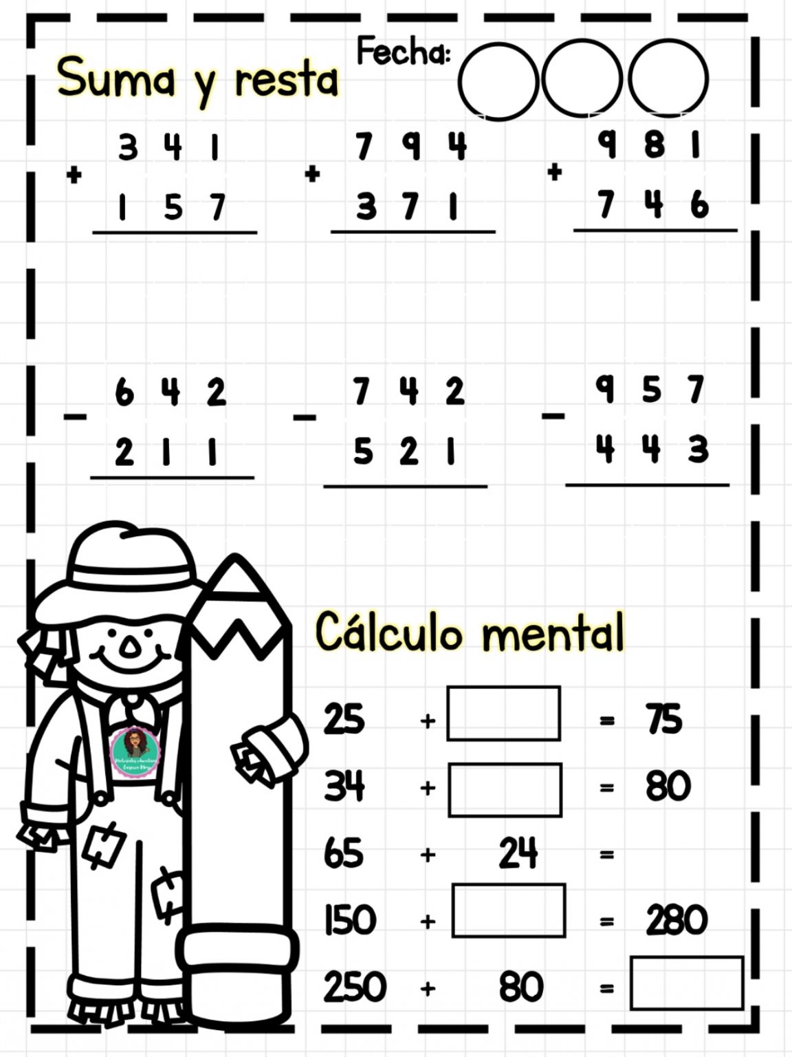 Cuaderno Ejercicios variados de suma, resta y multiplicación ...