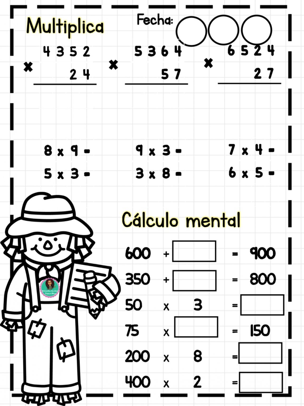 Cuaderno Ejercicios variados de suma, resta y multiplicación ...