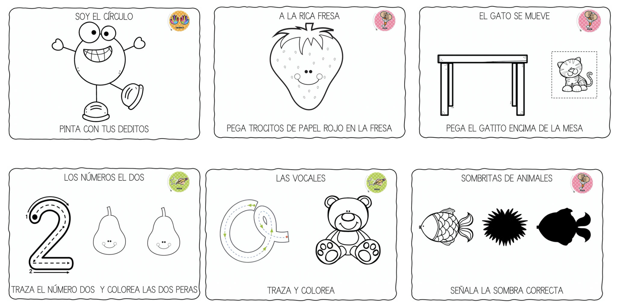 Cuaderno educación infantil Actividades para peques de 2 años ...