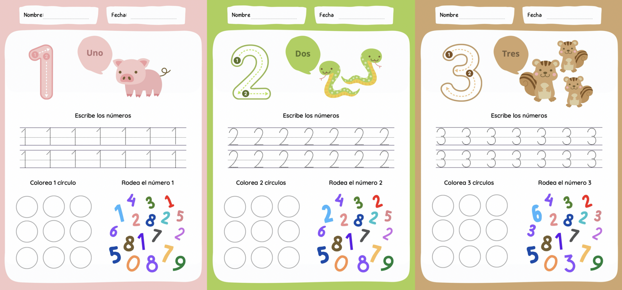 FICHAS DIVERTIDAS PARA TRABAJAR LOS NÚMEROS EN INFANTIL -Orientacion ...