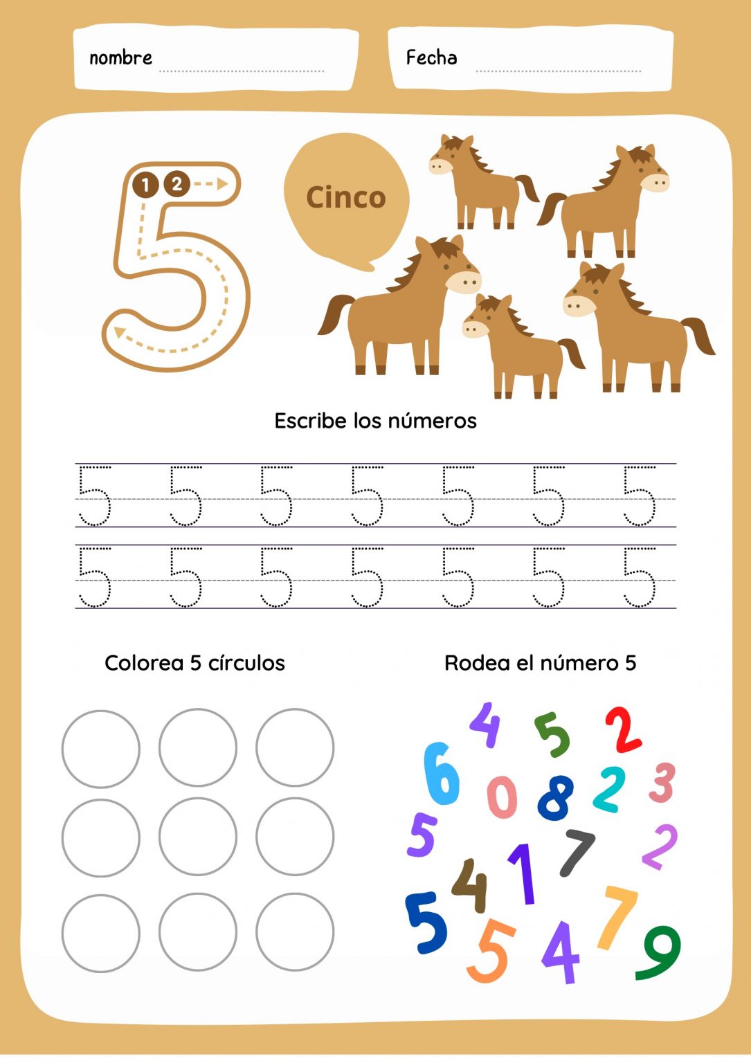 FICHAS DIVERTIDAS PARA TRABAJAR LOS NÚMEROS EN INFANTIL -Orientacion ...