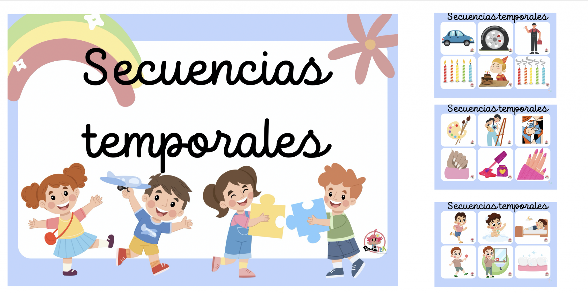 Fantástico recurso Secuencias temporales 3 imágenes #TEA -Orientacion ...