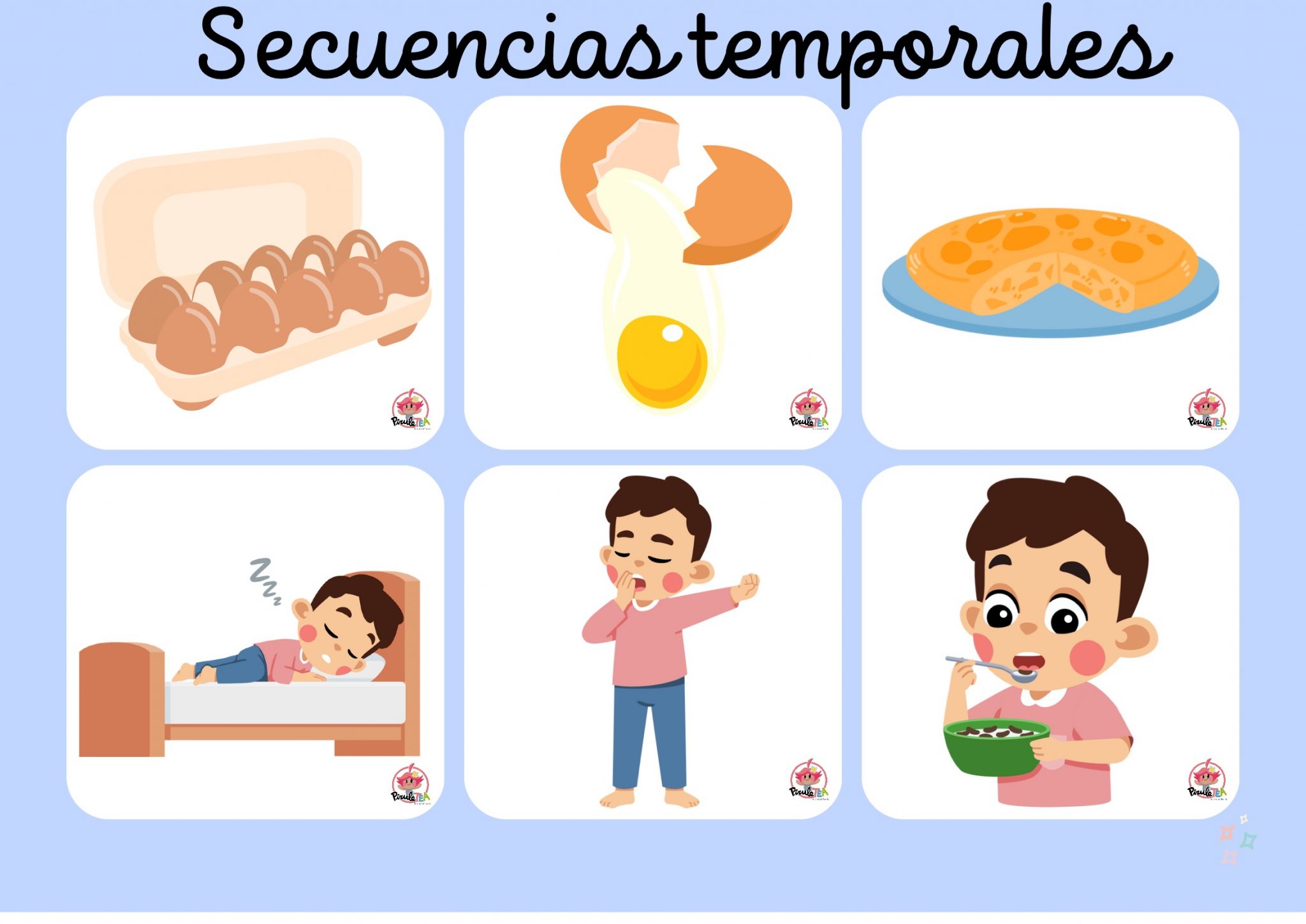 Fantástico recurso Secuencias temporales 3 imágenes #TEA -Orientacion ...