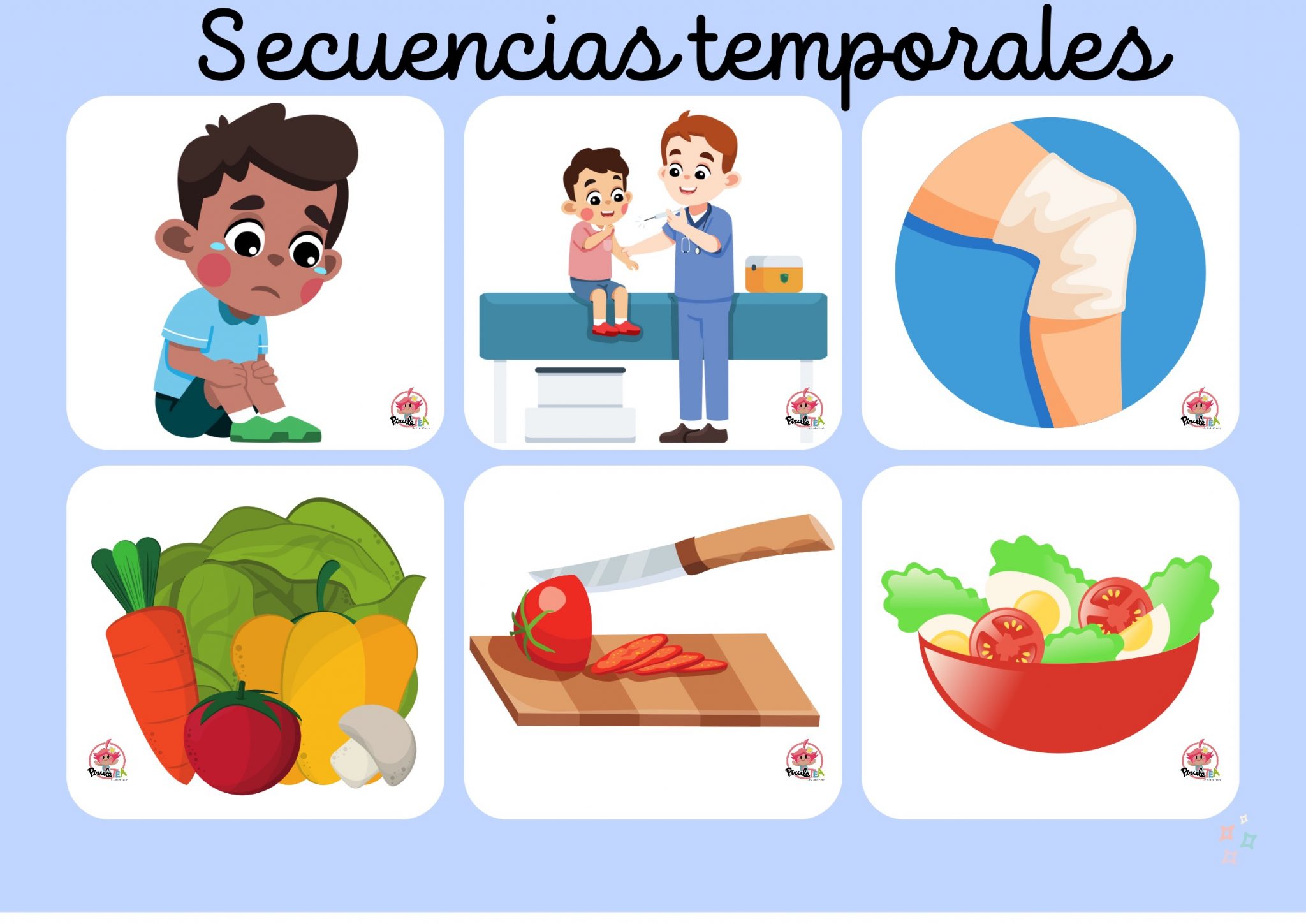 Fantástico recurso Secuencias temporales 3 imágenes #TEA -Orientacion ...