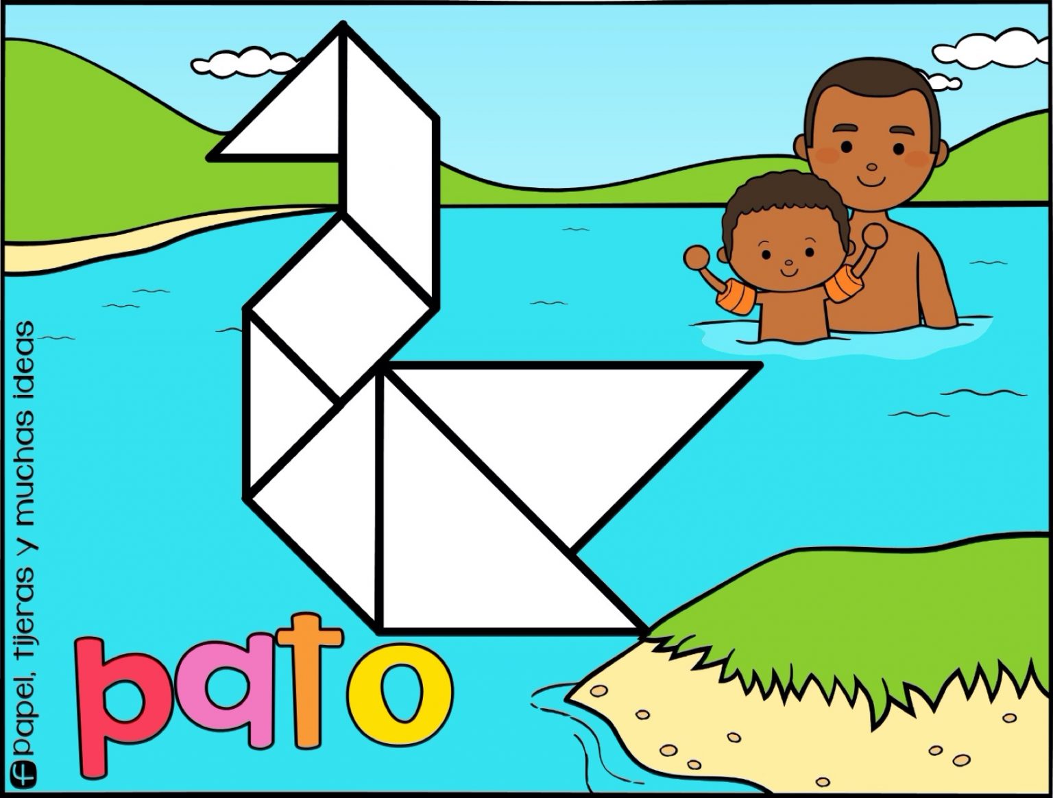 Juego de Figuras Tangram -Orientacion Andujar