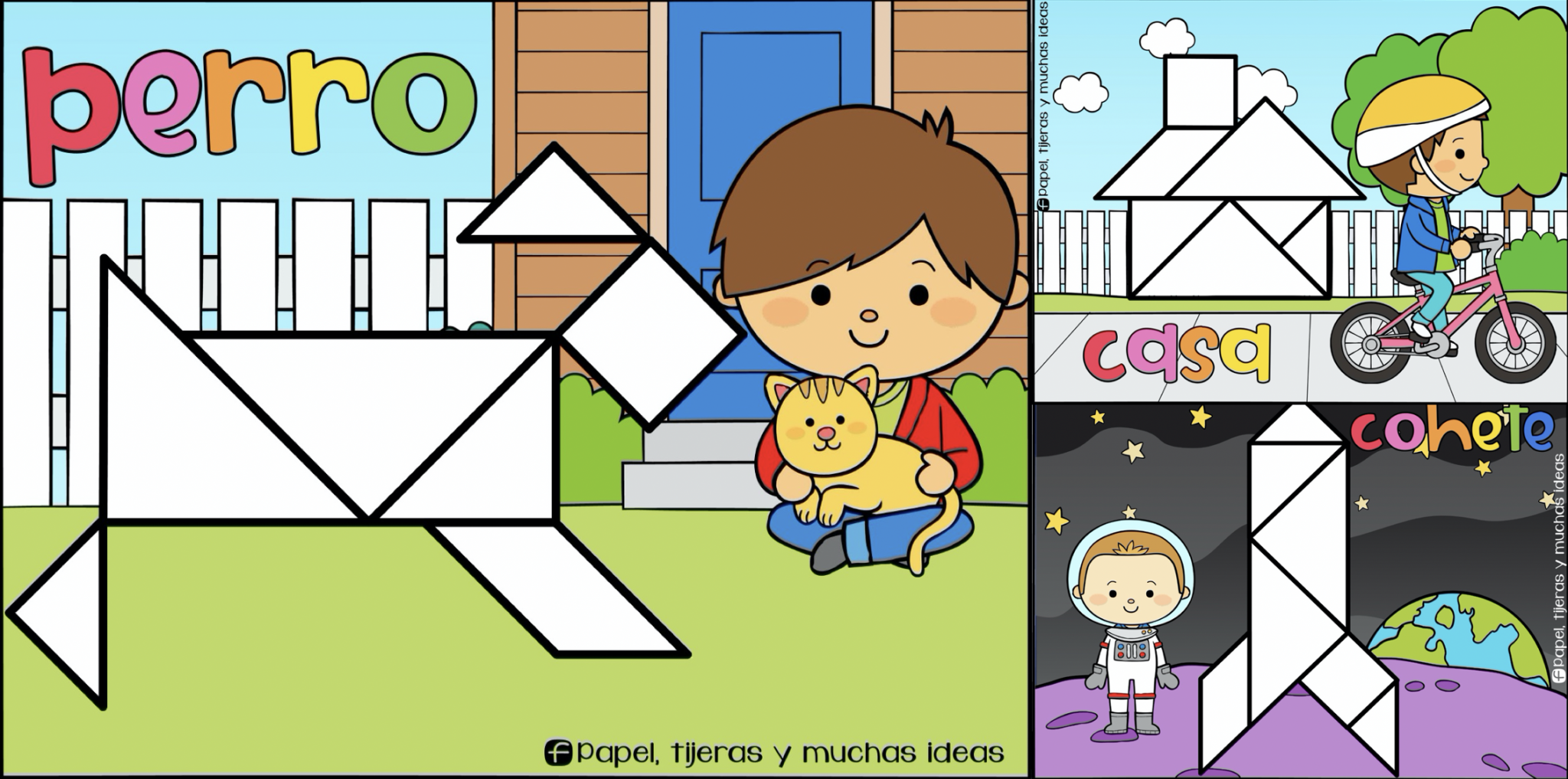 Juego de Figuras Tangram -Orientacion Andujar