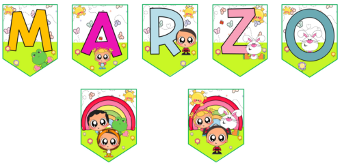 Precioso banner, CENEFAS y lonas del mes de marzo para decorar tu clase ...