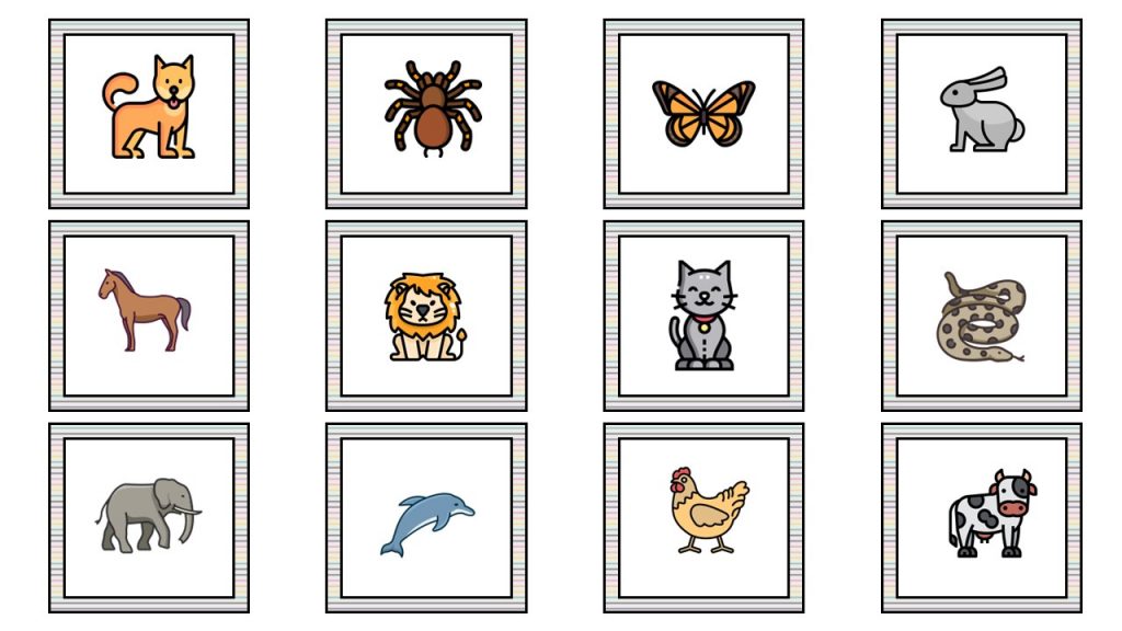 Juego de memoria: Tablero + tarjetas -Orientacion Andujar