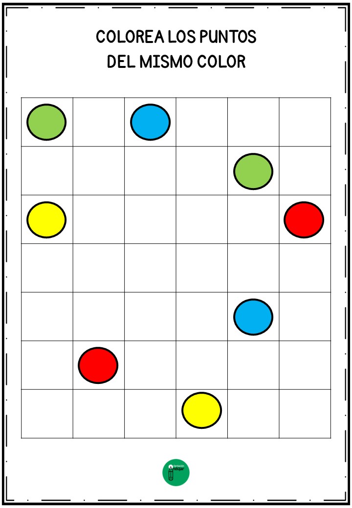 puntos colores (5) - Orientación Andújar - Recursos Educativos