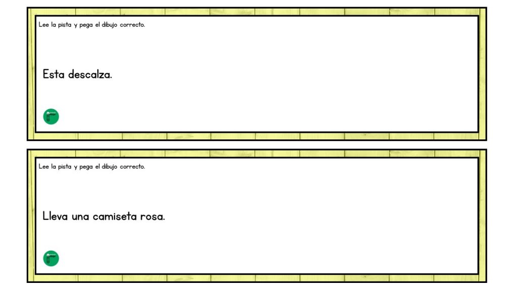 Tarjetas de comprensión lectora con pistas -Orientacion Andujar