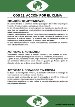 17 propuestas de Situaciones de Aprendizaje sobre cada uno de los ODS ...