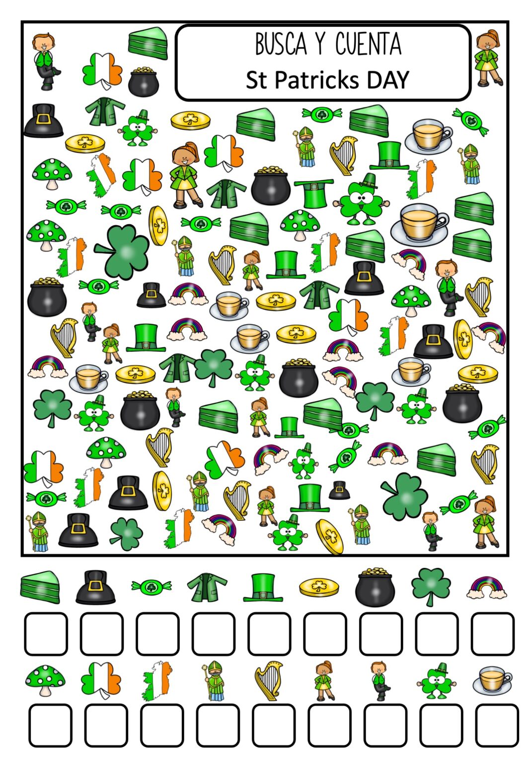 BUSCA Y CUENTA ESPECIAL BUSCA Y CUENTA St Patricks DAY I SPY ...