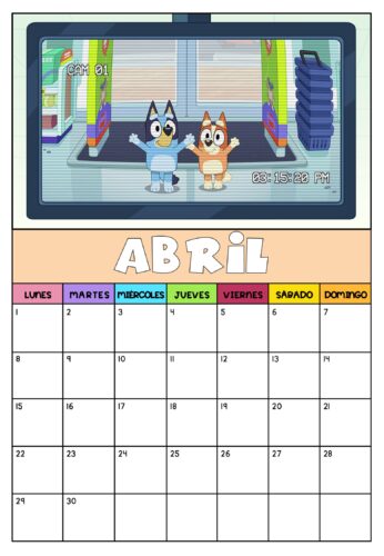 CALENDARIO ANOTACIONES ABRIL 2024 BONITOS MODELOS -Orientacion Andujar