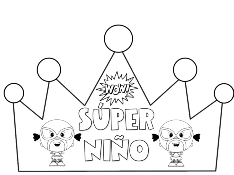 CORONAS DÍA DEL NIÑO 2024 bonitos modelos para colorear -Orientacion ...