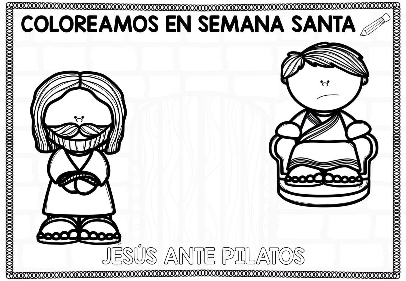 Colección de imágenes para colorear en Semana Santa -Orientacion Andujar