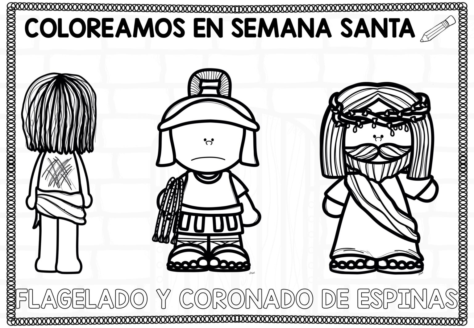 Colección de imágenes para colorear en Semana Santa -Orientacion Andujar