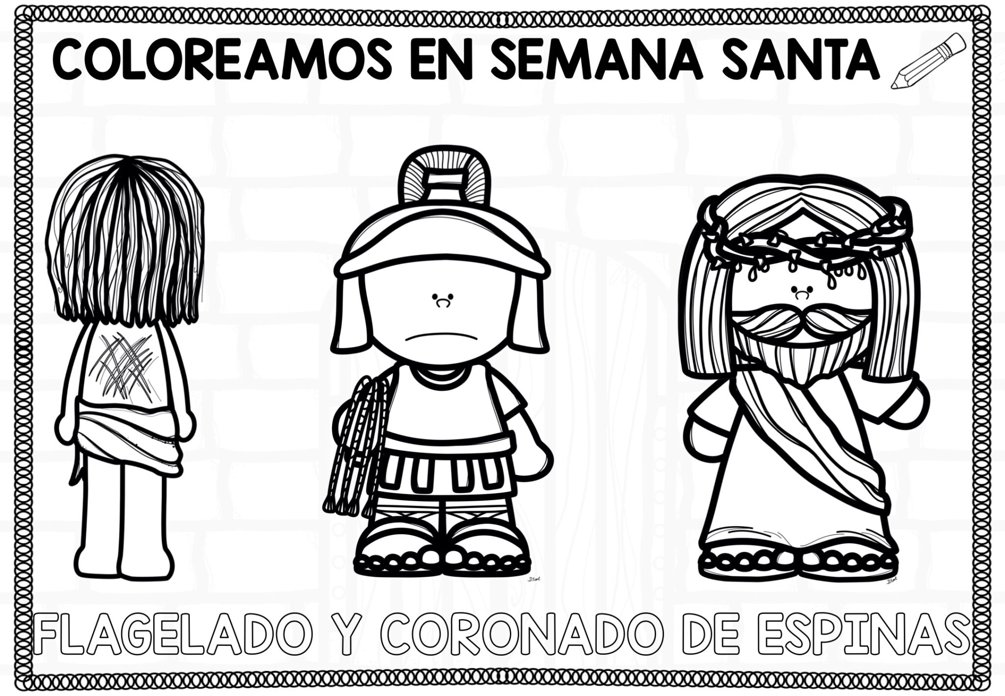 Colección de imágenes para colorear en Semana Santa -Orientacion Andujar