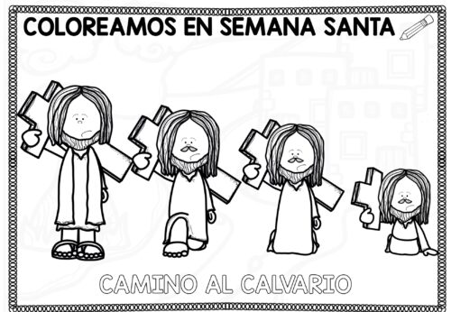Colección de imágenes para colorear en Semana Santa -Orientacion Andujar