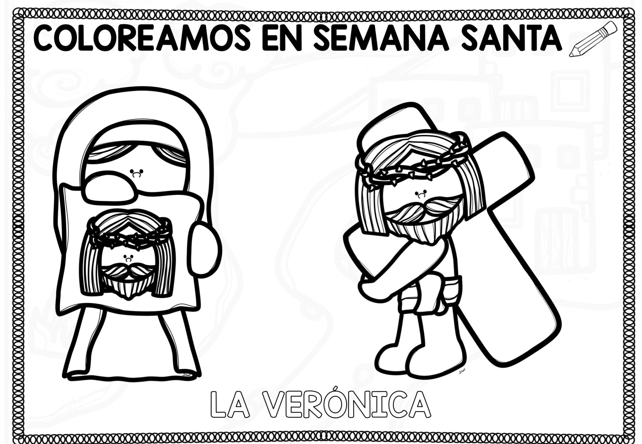 Colección de imágenes para colorear en Semana Santa -Orientacion Andujar