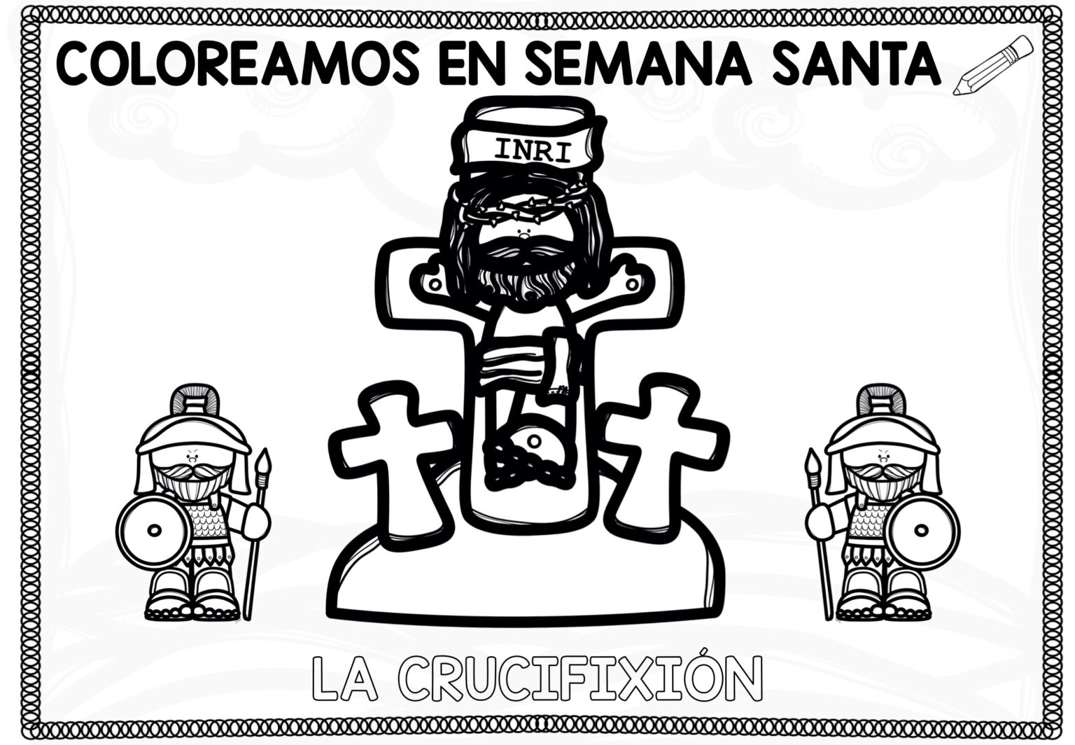 Colección de imágenes para colorear en Semana Santa -Orientacion Andujar