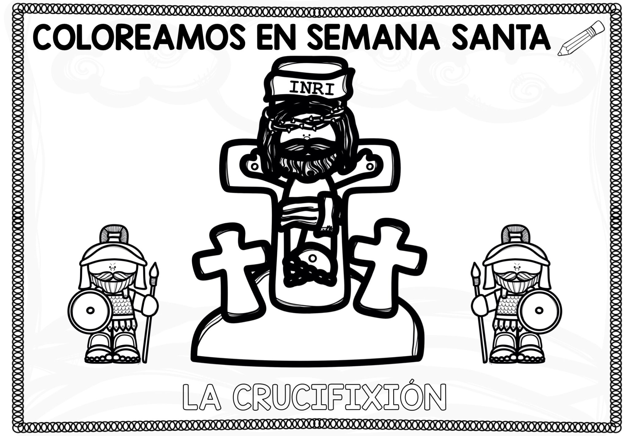Colección de imágenes para colorear en Semana Santa -Orientacion Andujar