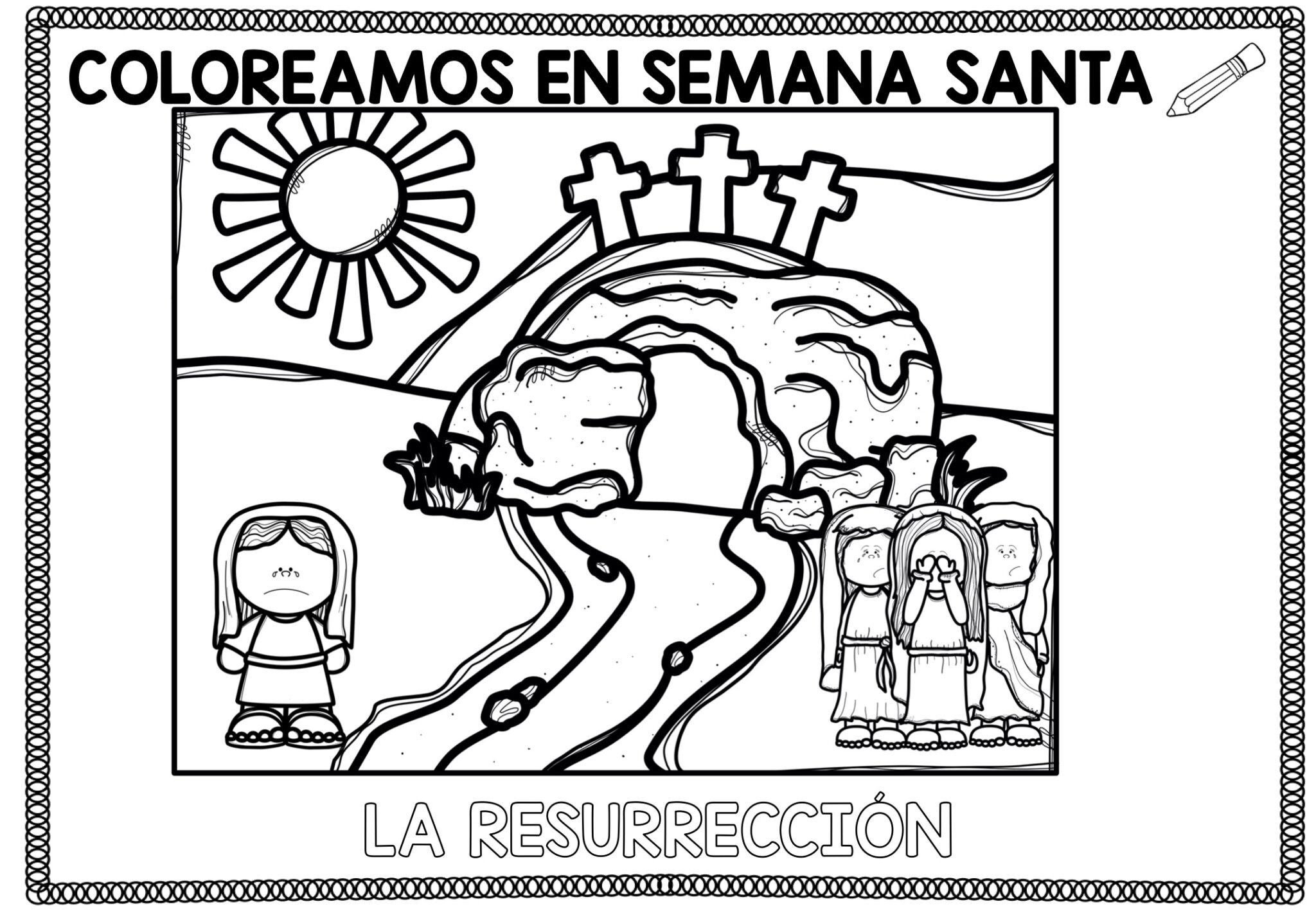 Colección de imágenes para colorear en Semana Santa -Orientacion Andujar