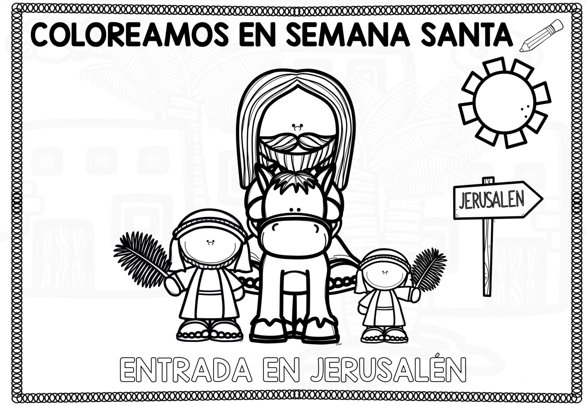 Colección de imágenes para colorear en Semana Santa -Orientacion Andujar