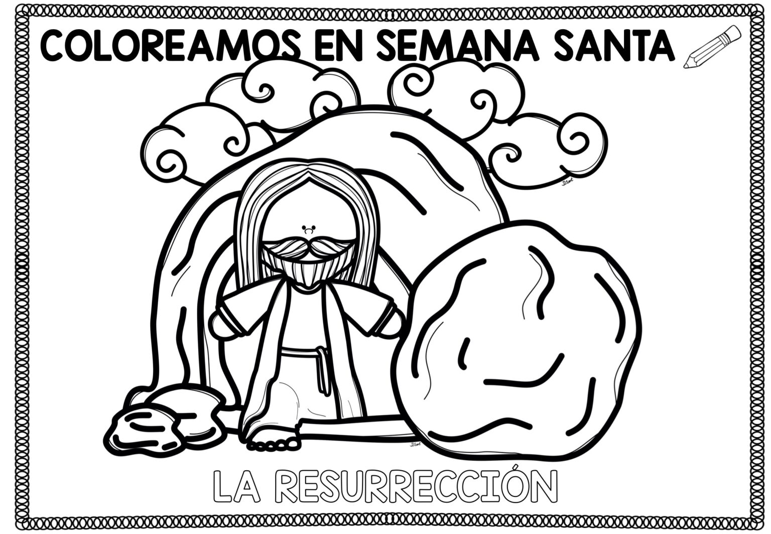 Colección de imágenes para colorear en Semana Santa -Orientacion Andujar