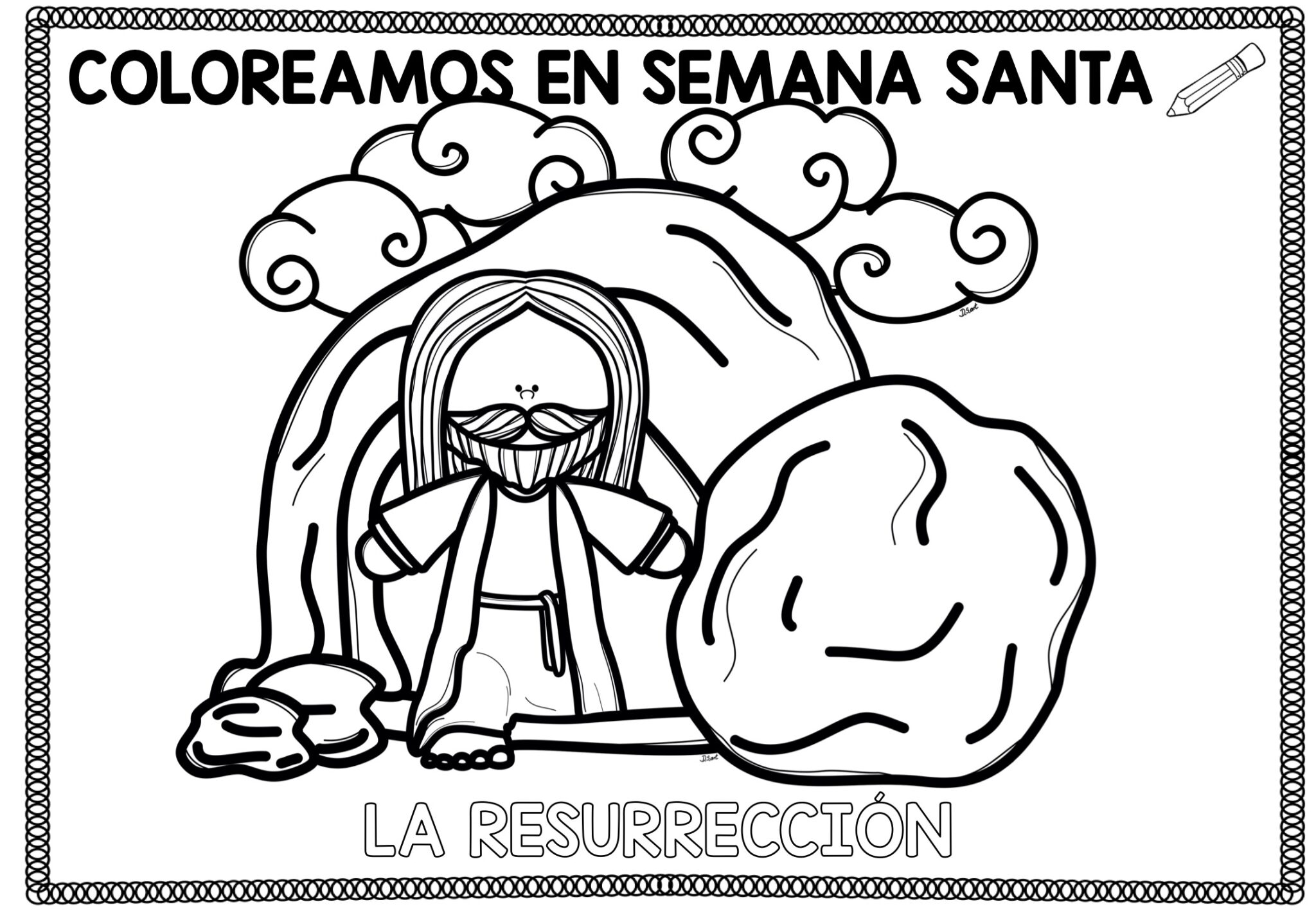 Colección de imágenes para colorear en Semana Santa -Orientacion Andujar