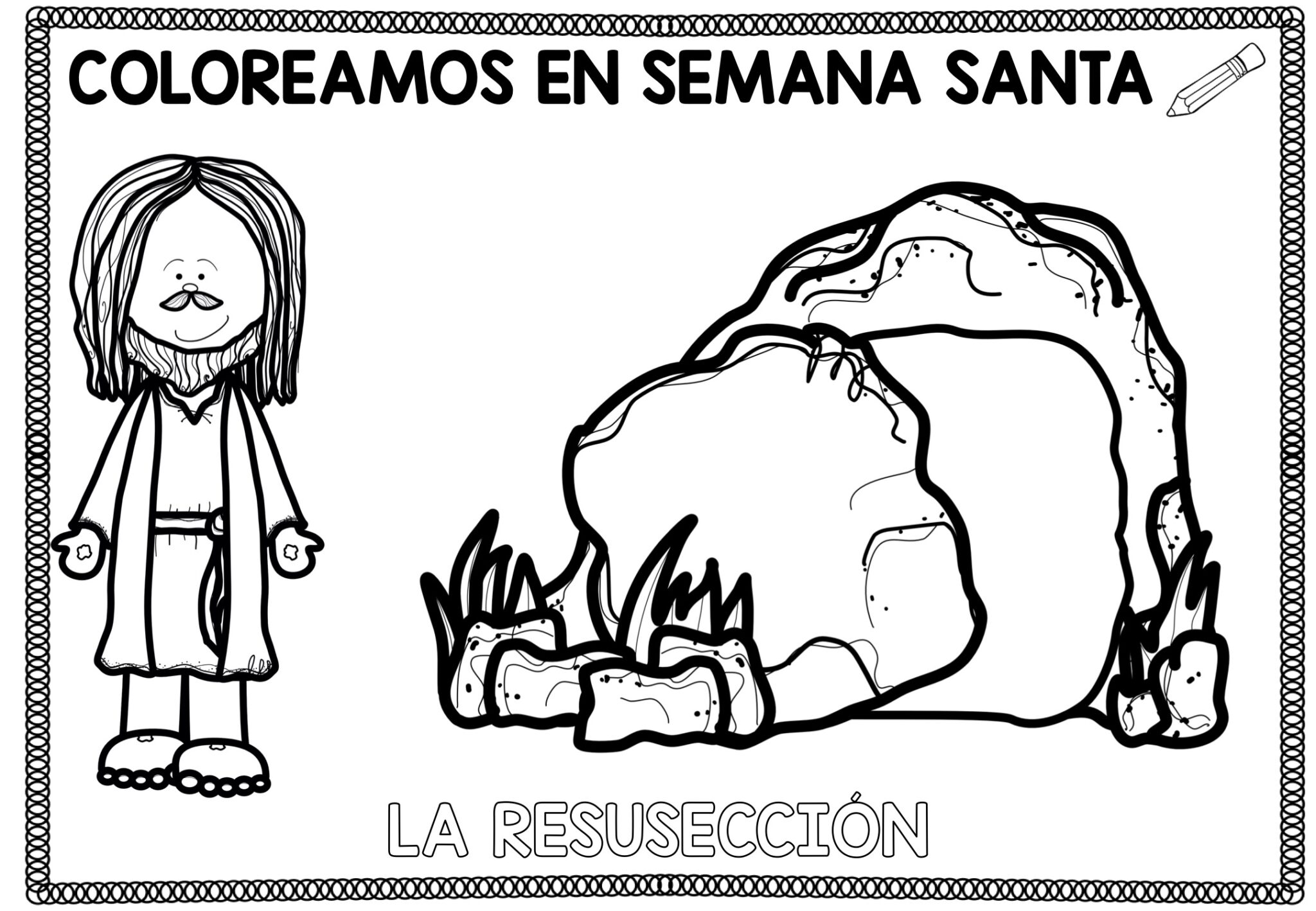 Colección de imágenes para colorear en Semana Santa -Orientacion Andujar