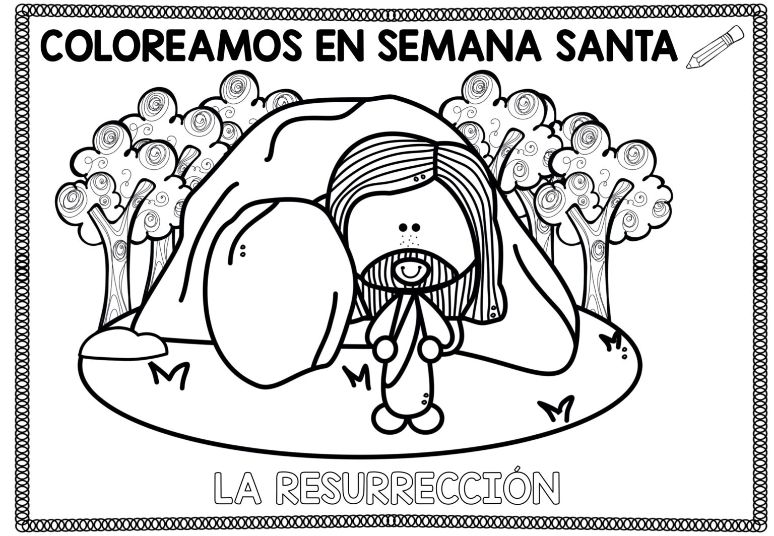 Colección de imágenes para colorear en Semana Santa -Orientacion Andujar